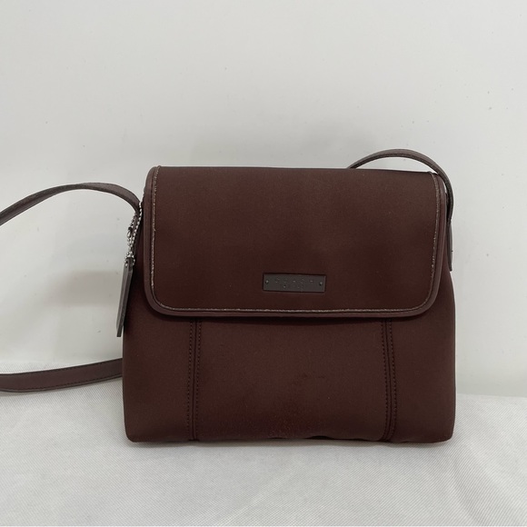 Coach | Bags | Coach Purse Neoprene Collection Microfiber Brown 621 ...